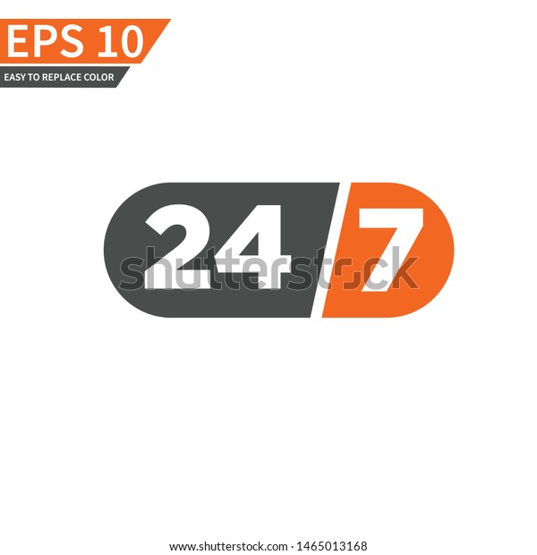 Open 247 Vector Logo Template Stock Vector (Royalty Free) 1465013168 ...