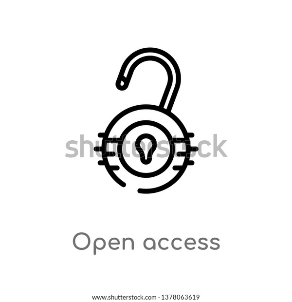 Open Access Vector Line Icon Simple Stock Vector (Royalty Free ...