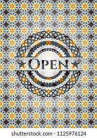 Open Arabic Emblem Background Arabesque Decoration Stock Vector ...