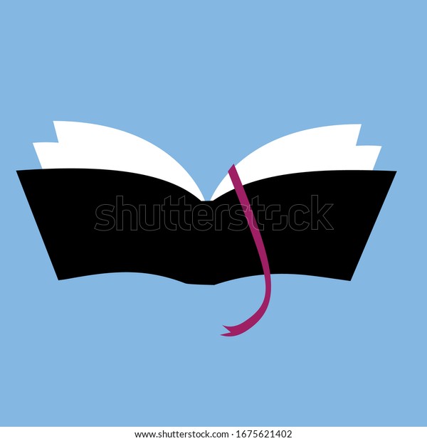 Open Bible Icon Blue Background Stock Vector (Royalty Free) 1675621402 ...
