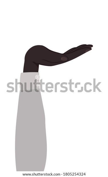 Open Black Hand Design Diversity People Stock Vector (Royalty Free ...