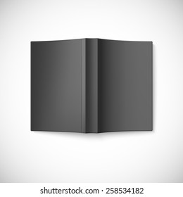 Open Book Black Glossy Pages Stock Illustration 192665342