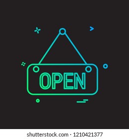 Open Board Icon Design Vector Stock Vector (Royalty Free) 1210421377 ...