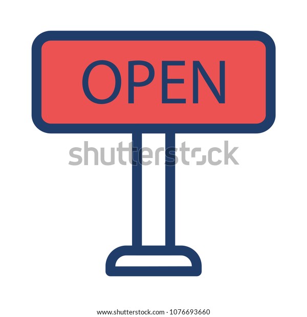 Open Board Sign Stock Vector (Royalty Free) 1076693660 | Shutterstock