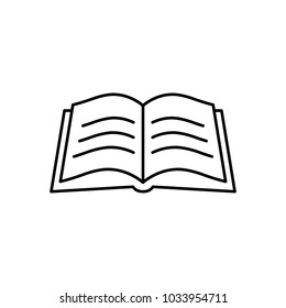 Open Book Black Line Icon On Stock Vector (Royalty Free) 1033954711 ...