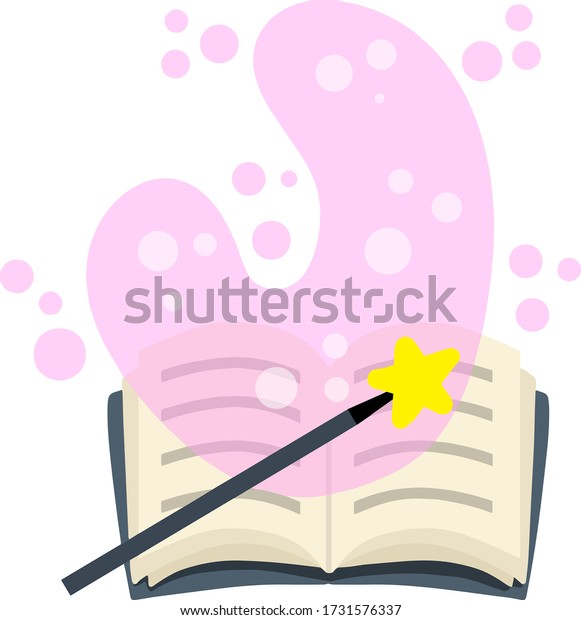 Open Book Blue Cover Flat Cartoon Stock Vector (Royalty Free ...