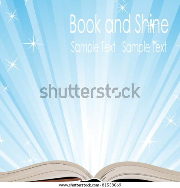 Open Book Bright Shine Stock Vector (Royalty Free) 81538069