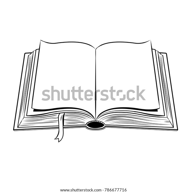 Open Book Coloring Vector Illustration Comic Stock Vector (Royalty Free ...