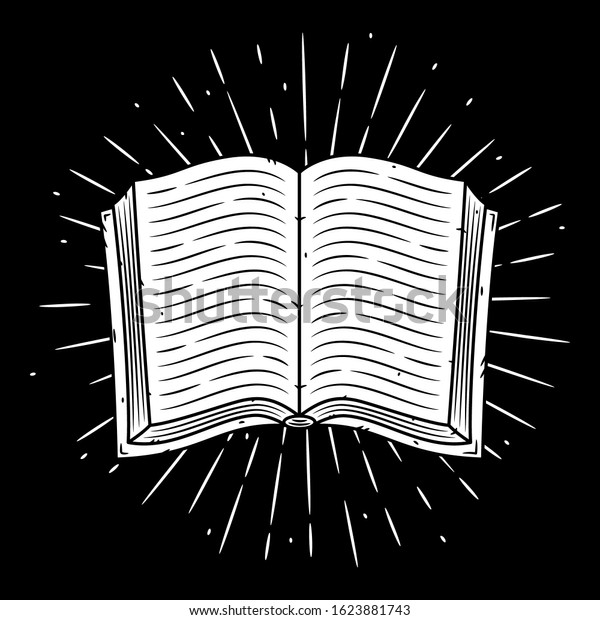 Open Book Hand Drawn Vector Illustration Stock Vector (Royalty Free ...