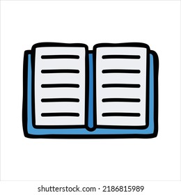 Open Book Handdrawn Icon Vector Graphic Stock Vector (Royalty Free ...