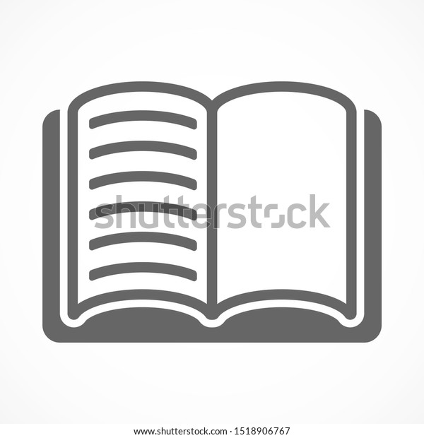 Open Book Icon Library Icon Vector Stock Vector (Royalty Free ...
