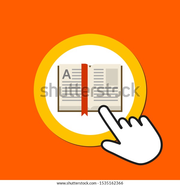 Open Book Icon Reading Library Concept Stock Vector (Royalty Free ...