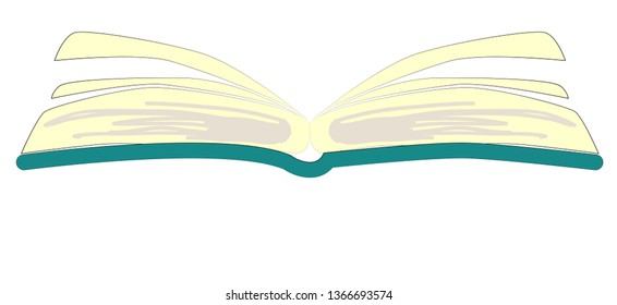 Reading Opened Book Blank Pages School: เวกเตอร์สต็อก (ปลอดค่าลิขสิทธิ์ ...