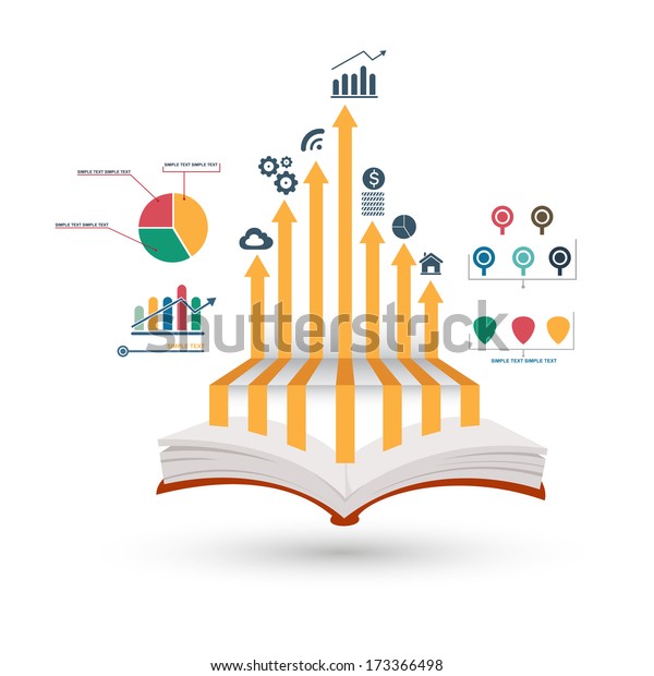 Open Book Infographic Stock Vector (Royalty Free) 173366498 | Shutterstock