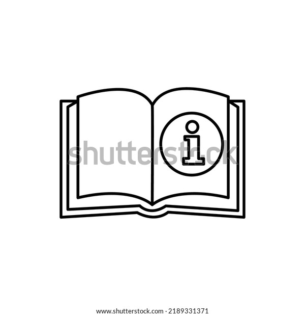 Open Book Information Sign Bubble Isolated Stock Vector (Royalty Free ...