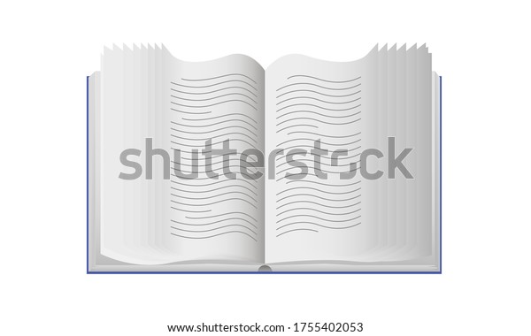 Open Book Layout Education Isolated Vector Stock Vector (Royalty Free ...