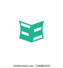 Open Book Logo Design Template Simple Stock Vector (Royalty Free ...