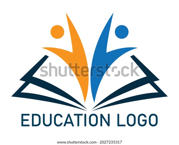 Open Book Logo Education Logo Flat Stock Vector (Royalty Free ...