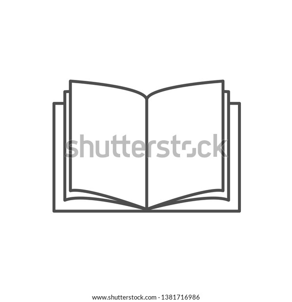 Open Book Pages Icon Vector Illustration: vector de stock (libre de ...