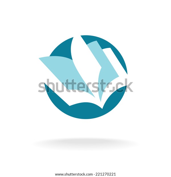 Open Book Pages Logo Template Stock Vector (Royalty Free) 221270221