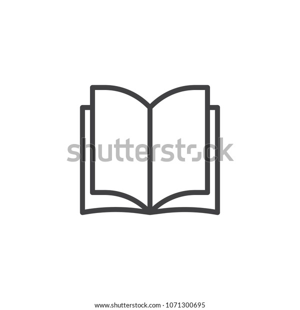 Open Book Pages Outline Icon Linear Stock Vector (Royalty Free ...
