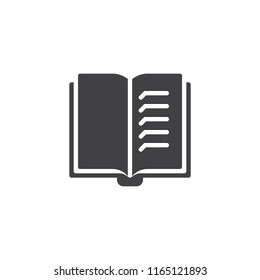 Open Book Pages Vector Icon Filled Stock Vector (Royalty Free ...