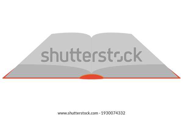 Open Book Red Cover On White Stock Vector (Royalty Free) 1930074332 ...