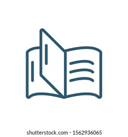 Open Book Research Line Style Icon Stock Vector (Royalty Free) 1562936065