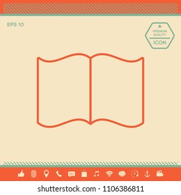 Open Book Symbol Icon Stock Vector (Royalty Free) 1106386811 | Shutterstock