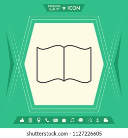 Open Book Symbol Icon Stock Vector (Royalty Free) 1127226605