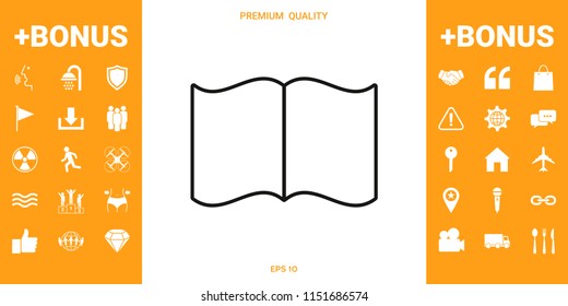 Open Book Symbol Icon Stock Vector (Royalty Free) 1151686574 | Shutterstock