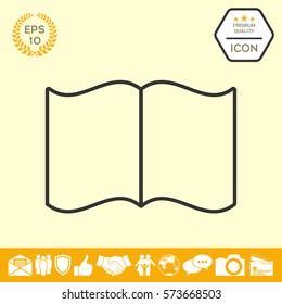 Open Book Symbol Icon Stock Vector (Royalty Free) 1133038754 | Shutterstock