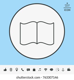 Open Book Symbol Icon Stock Vector (Royalty Free) 1126393931