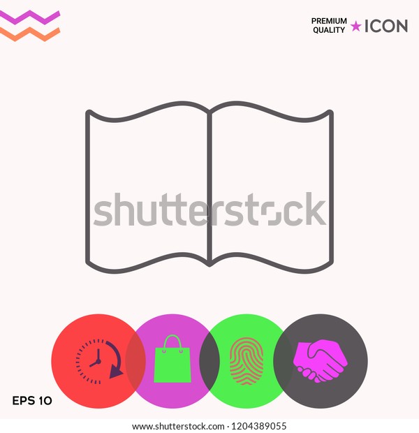Open Book Symbol Icon Stock Vector (Royalty Free) 1204389055 | Shutterstock