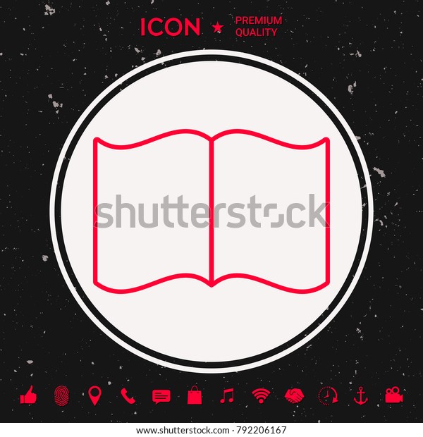Open Book Symbol Icon Stock Vector (Royalty Free) 792206167 | Shutterstock