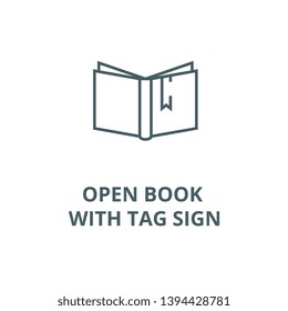 Open Book Tag Sign Vector Line Stock Vector (Royalty Free) 1394428781 ...