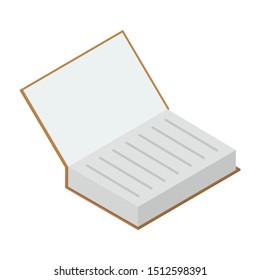 Vektor Stok Open Book Template Editable Isometric Vector (Tanpa Royalti ...