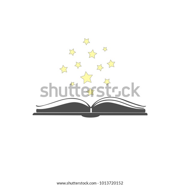 Open Book Vector Icon Stars Over Stock Vector (Royalty Free) 1013720152 ...