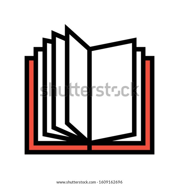 Open Book Vector Illustration Filled Design Stock Vector (Royalty Free ...