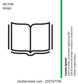 Open Book Vector Illustration Line Icon Stock Vector (Royalty Free ...