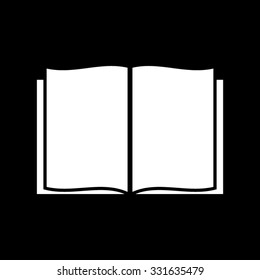 Open Book White Vector Icon Stock Vector (Royalty Free) 331635479 ...