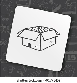 Open Box Delivery Doodle Stock Vector (Royalty Free) 791791459 ...