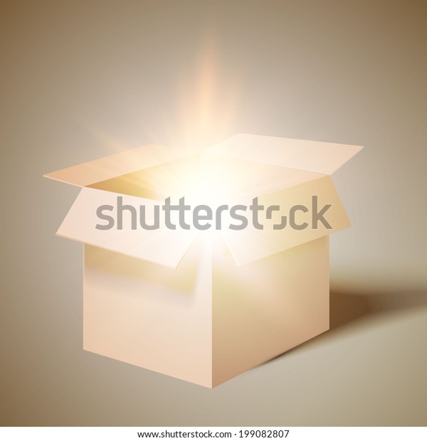 Open Box Light Vector Illustration Stock Vector (Royalty Free ...