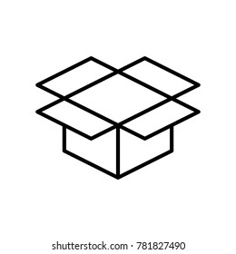 Open Box Outline Logo Icon Design Stock Vector (Royalty Free) 781827490
