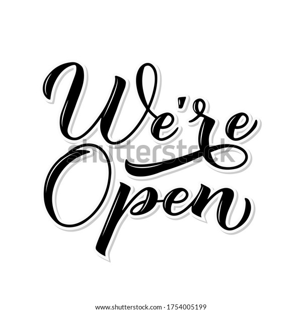 Open Calligraphy Hand Lettering Isolated On Stock Vector (Royalty Free ...