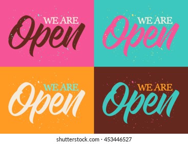 Open Calligraphy Handwritten Text Set Cards Stock Vector (Royalty Free ...