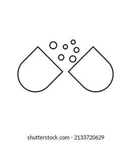 Open Capsule Icon Line Style Stock Vector (Royalty Free) 2133720629 ...