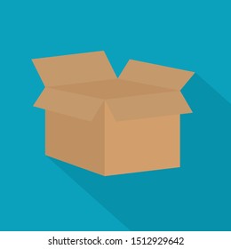 Open Cardboard Box Icon Vector Illustration Stock Vector (Royalty Free ...