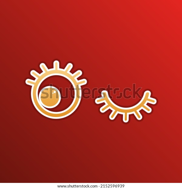 Open Cartoon Left Eye Closed Right Stock Vector (Royalty Free ...