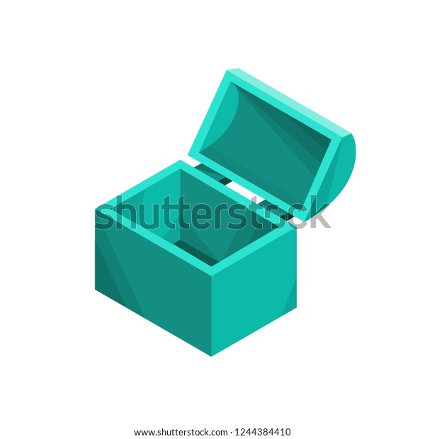 Open Chest Box Container Stylized Image Stock Vector (Royalty Free ...